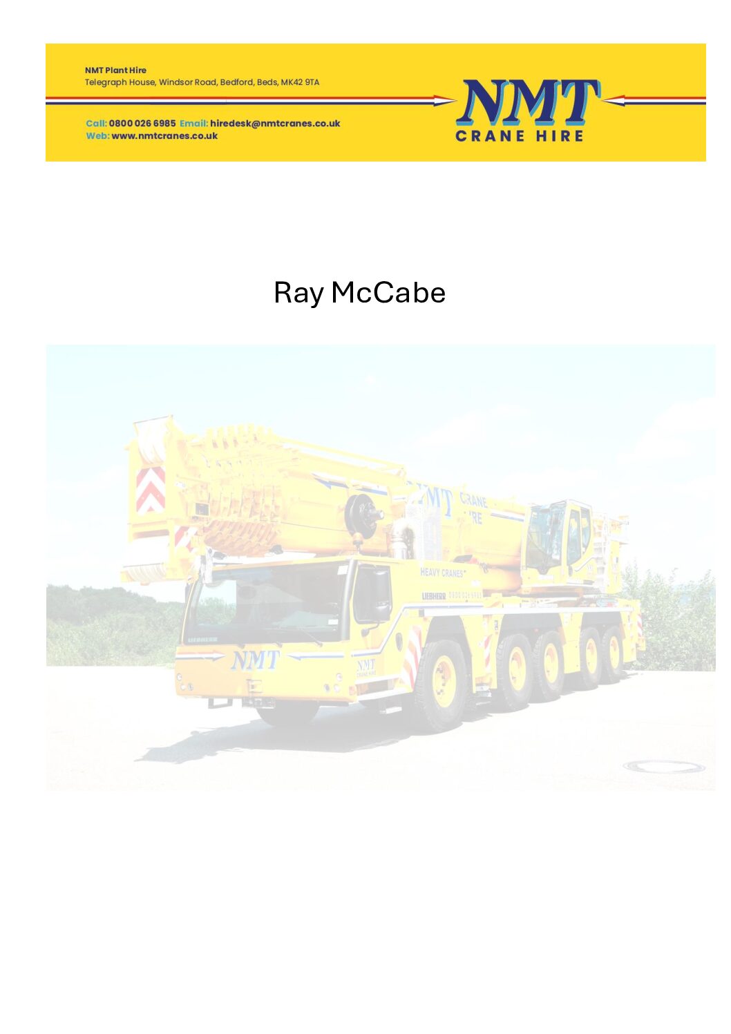 POLICIES - NMT Crane Hire